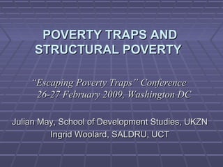Poverty Traps and Structural Poverty | PPT