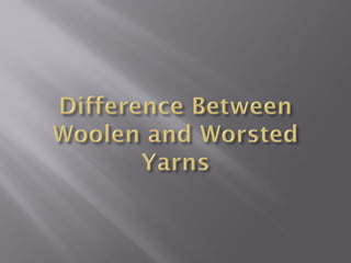 Woolen vs worsted Fibres | PDF