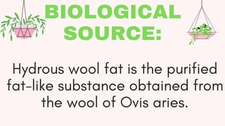 WOOL FAT - PARMACOGNOSY | PDF