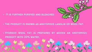 WOOL FAT - PARMACOGNOSY | PDF