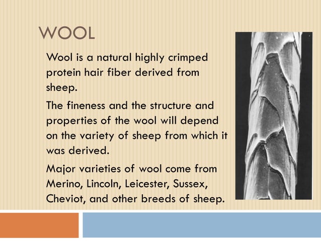 Wool fiber | PPTX | Chemistry | Science