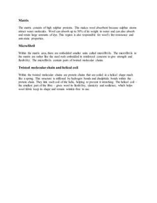 Wool fibre structure and properties | DOCX