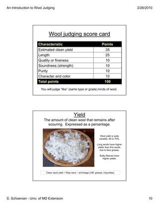 Wool Judging | PDF