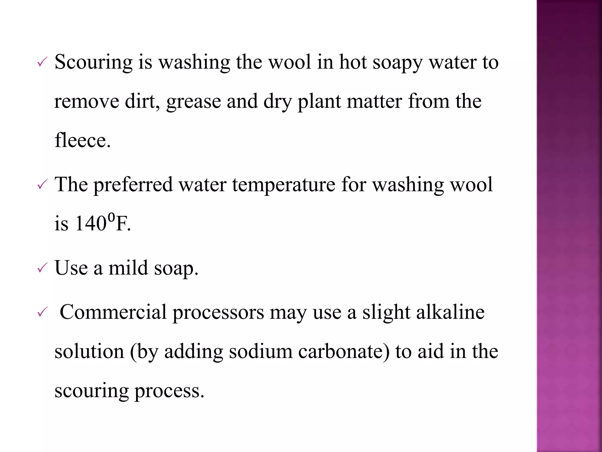 Processing of wool | PPTX
