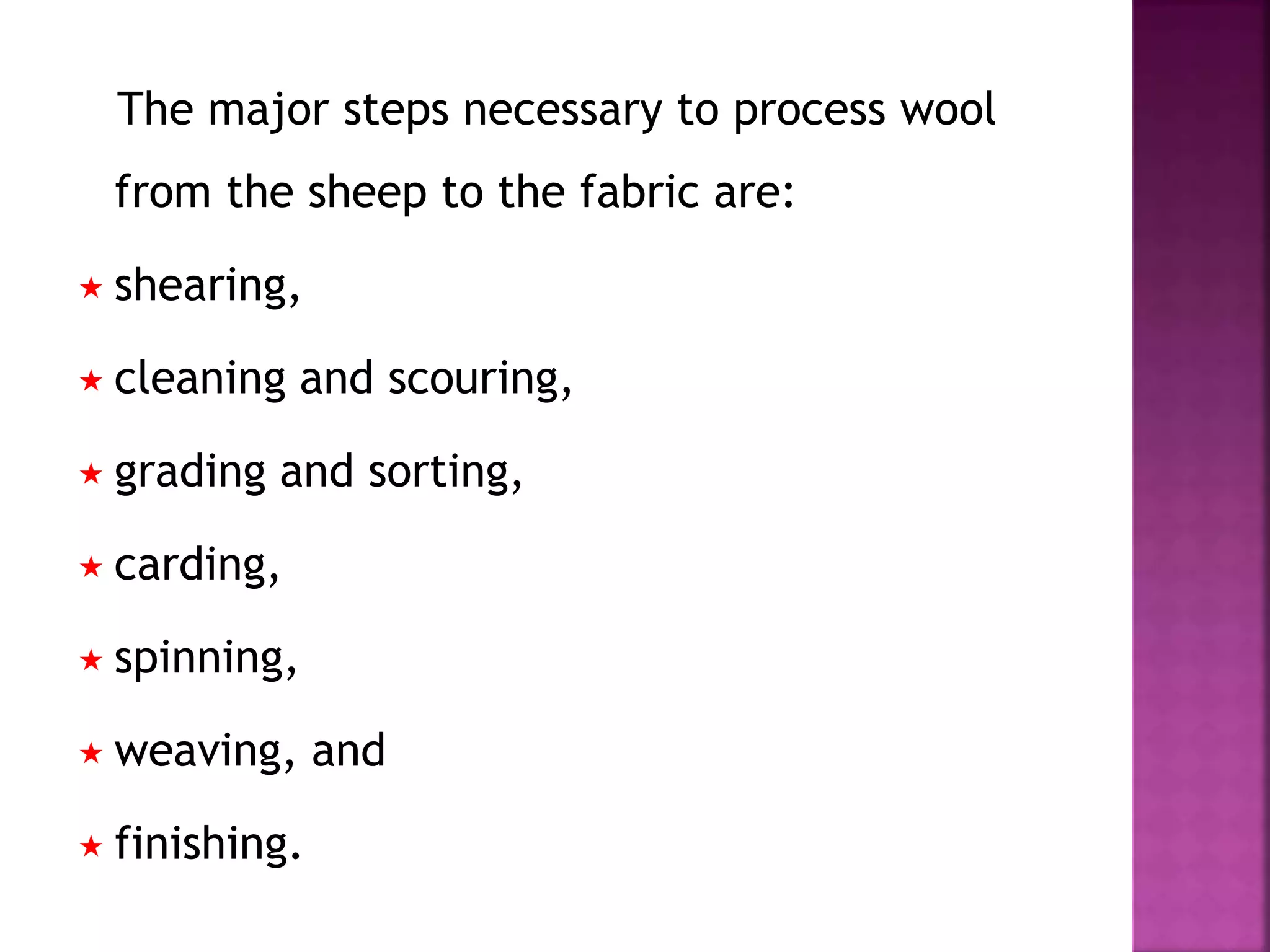 Processing of wool | PPTX