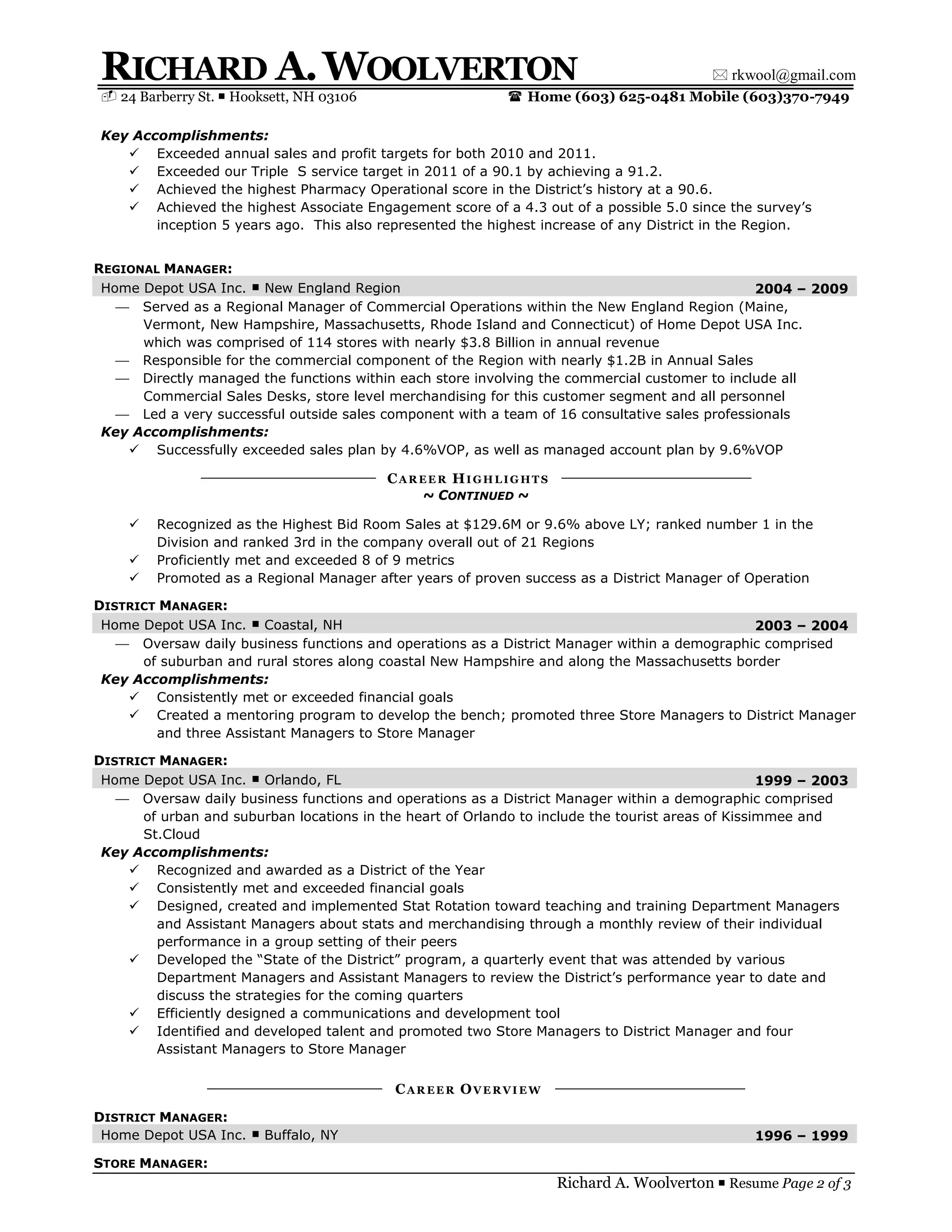 Richard Woolverton Resume | DOCX