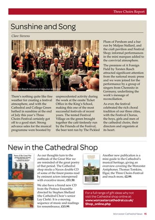 Worcester Cathedral News Autumn 2014 | PDF