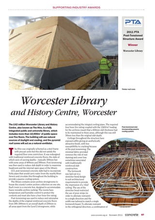 Worcester library Post Tensioned Concrete Case Study | PDF