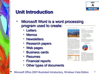 Word 2007 Unit A | PPT