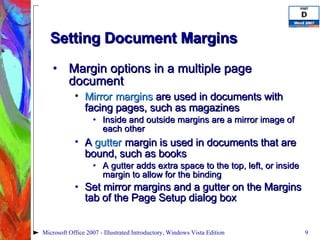 Word 2007 Unit D | PPT