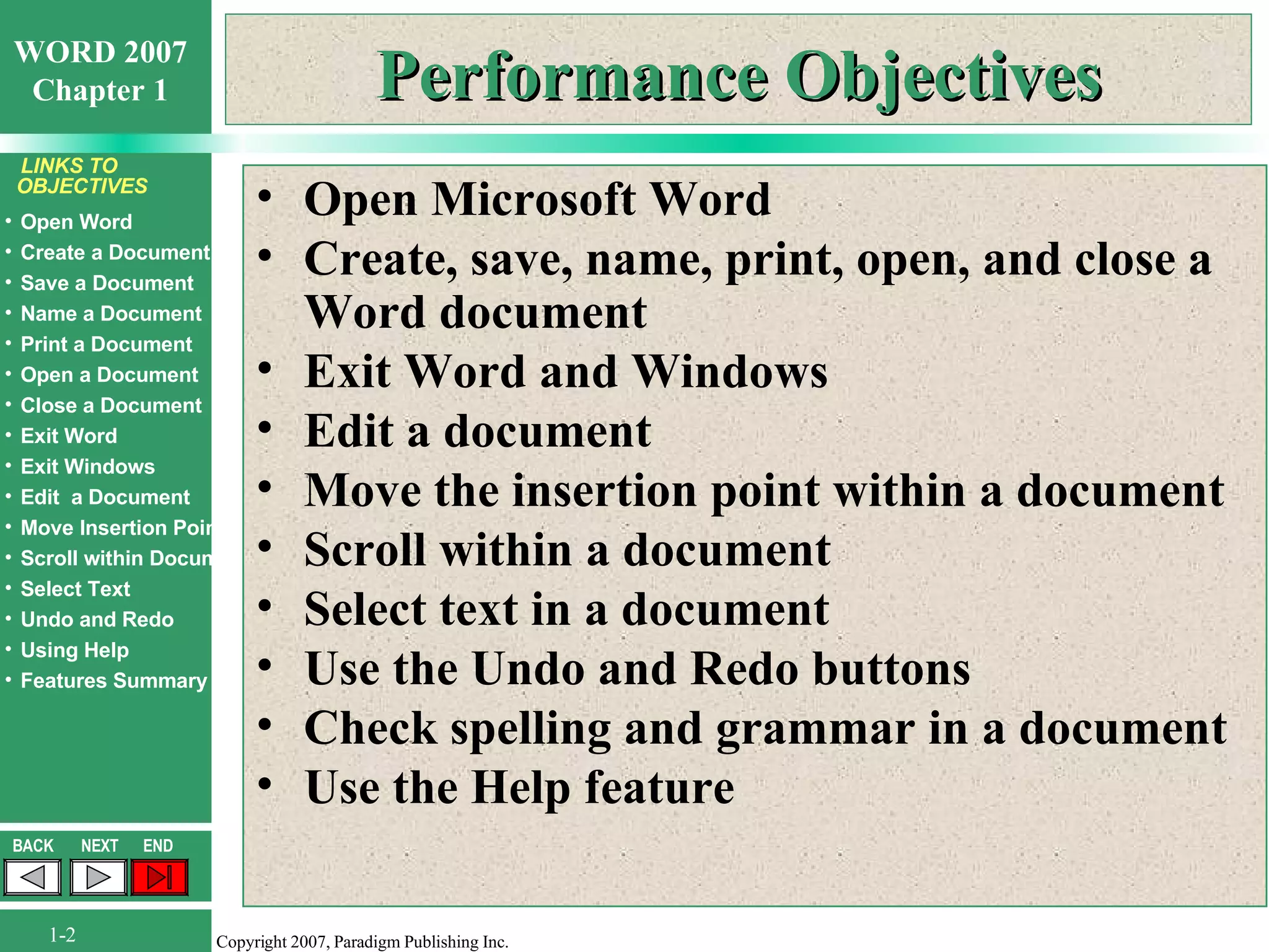 Word Chapter 1 - Preparing Documents | PPT