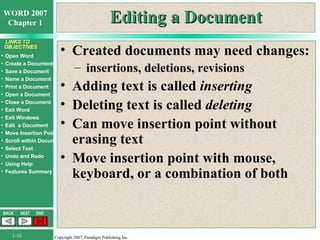 Word Chapter 1 - Preparing Documents | PPT