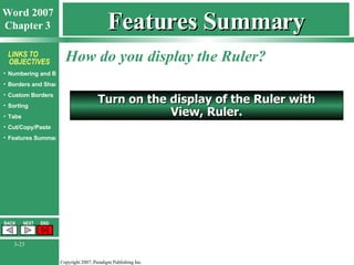 Word Chapter 3 - Formatting Paragraphs | PPT