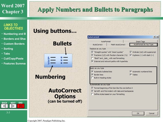 Word Chapter 3 - Formatting Paragraphs | PPT | Desktop Publishing ...