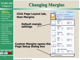 Word Chapter 4 - Formatting Pages | PPT
