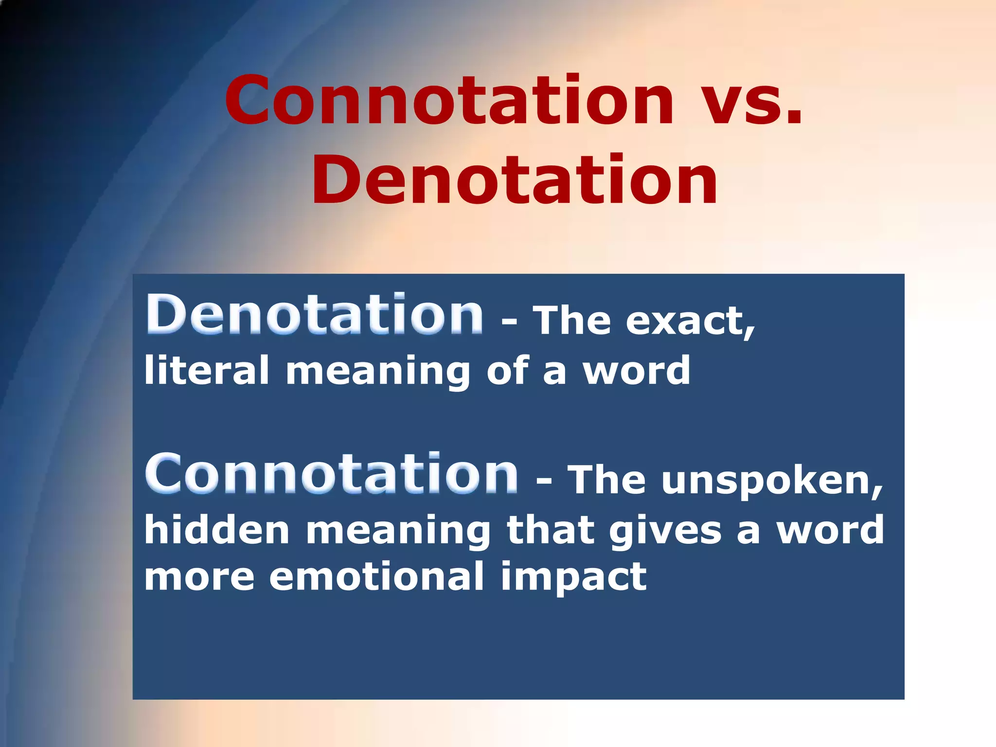 Word Choice: Diction and Connotations | PPTX