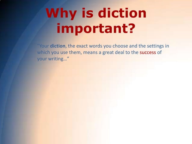 Word Choice: Diction and Connotations | PPTX
