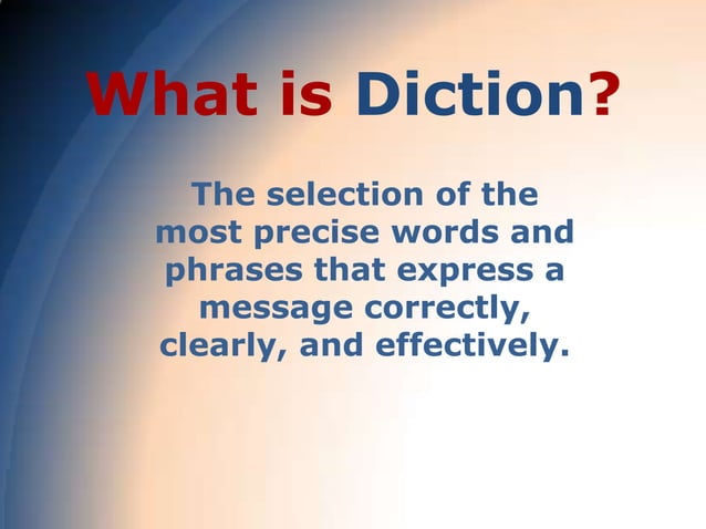 Word Choice: Diction and Connotations | PPTX