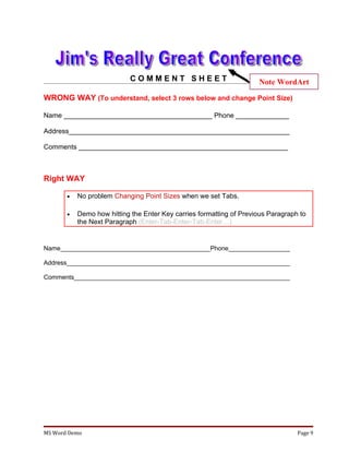 - Word Class demo file 2007 Format | PDF