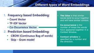 ورشة تضمين الكلمات في التعلم العميق Word embeddings workshop | PPTX