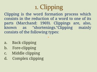 Word-formation-process.pptpptpptpptpptpptppt | PPT