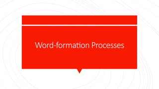 Word-formation Processes in English Grammar | PPT
