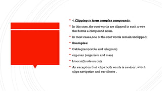 Word-formation Processes in English Grammar | PPT