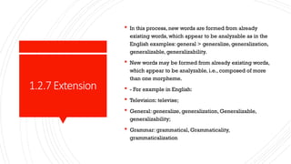 Word-formation Processes in English Grammar | PPT