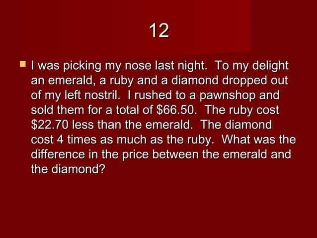 Word problem wednesday[1] | PPT
