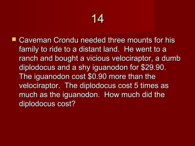 Word problem wednesday[1] | PPT