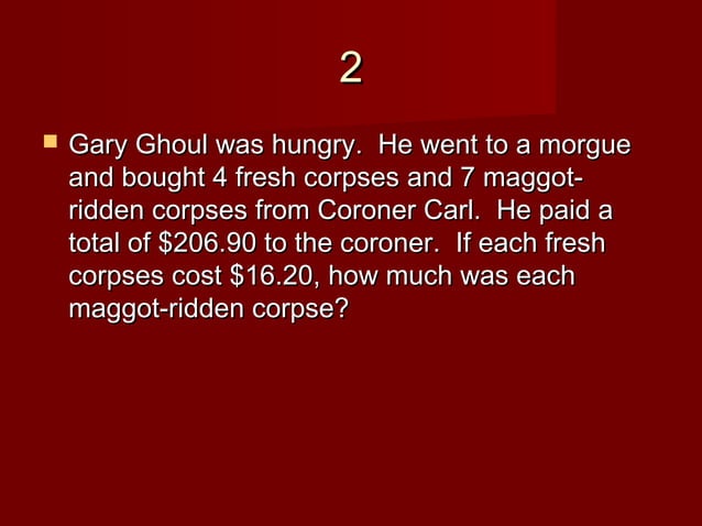 Word problem wednesday[1] | PPT