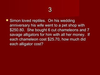 Word problem wednesday[1] | PPT