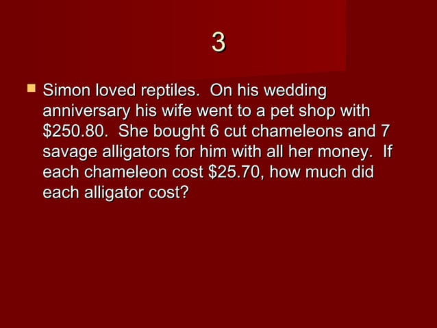 Word problem wednesday[1] | PPT