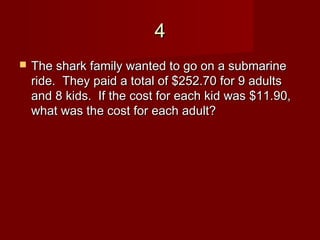 Word problem wednesday[1] | PPT