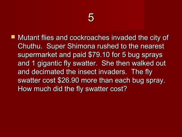 Word problem wednesday[1] | PPT