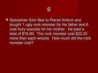 Word problem wednesday[1] | PPT