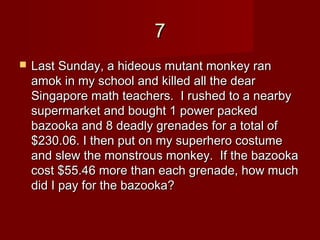 Word problem wednesday[1] | PPT