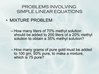 Word Problems Linear | PPT