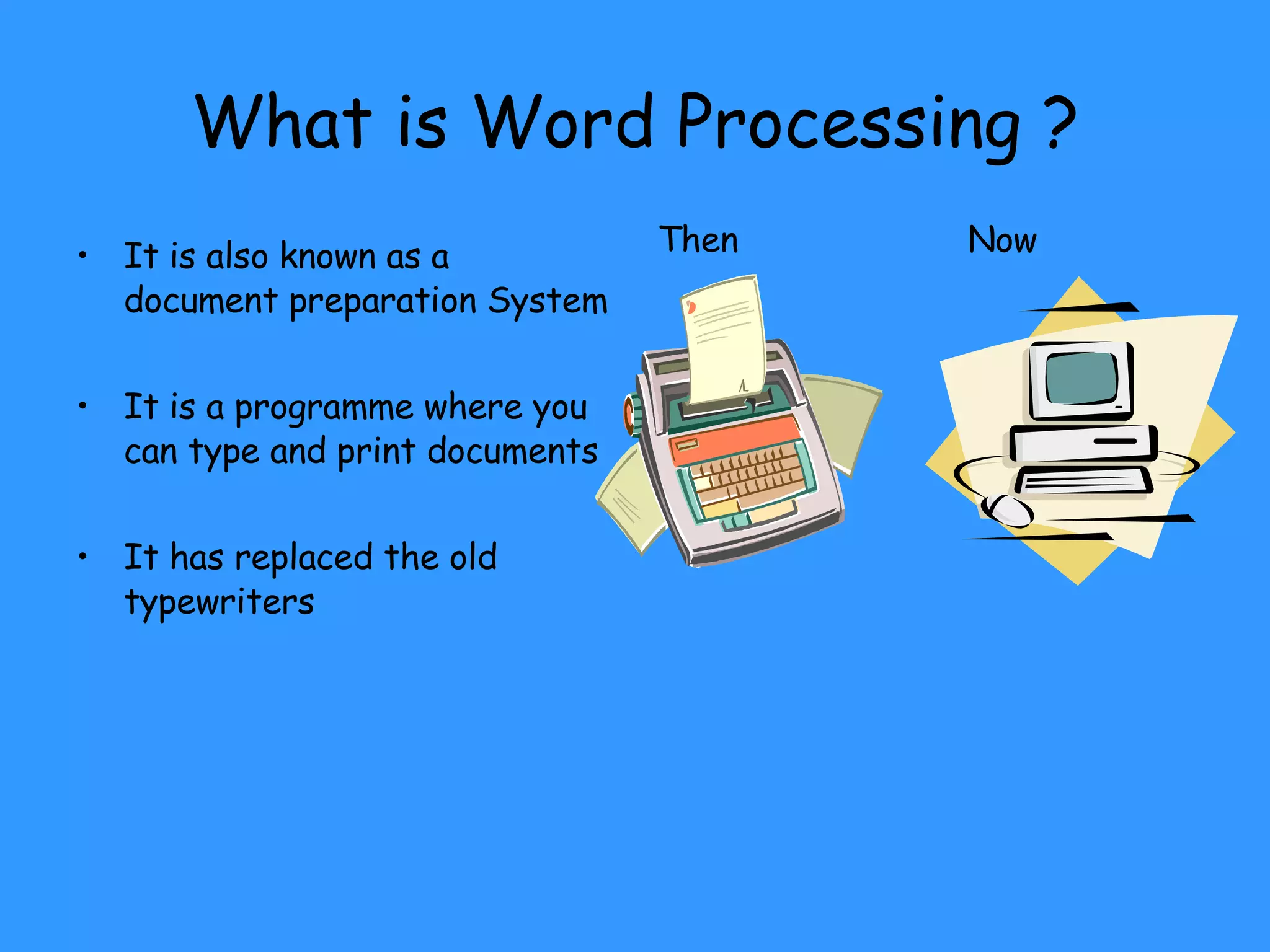 Word Processing Slideshow | PPT