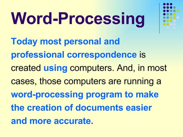 Word Processing | PPT