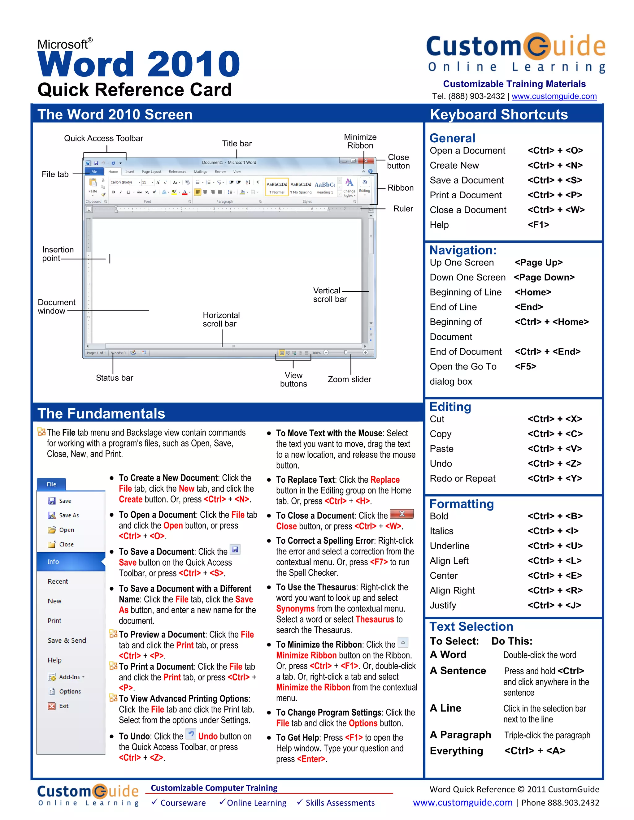 Word quick-reference-2010 | PDF | Desktop Publishing | Computer ...