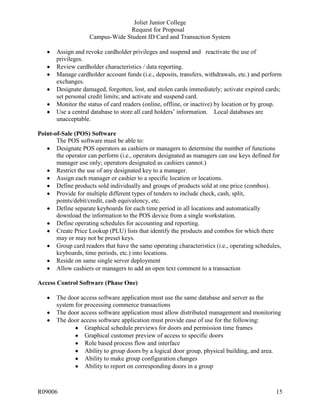 WORD - Request for Proposal Campus-Wide Student ID Card and ... | PDF