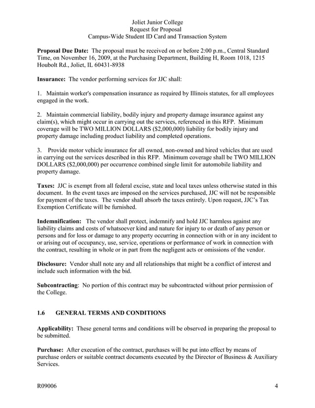 WORD - Request for Proposal Campus-Wide Student ID Card and ... | PDF