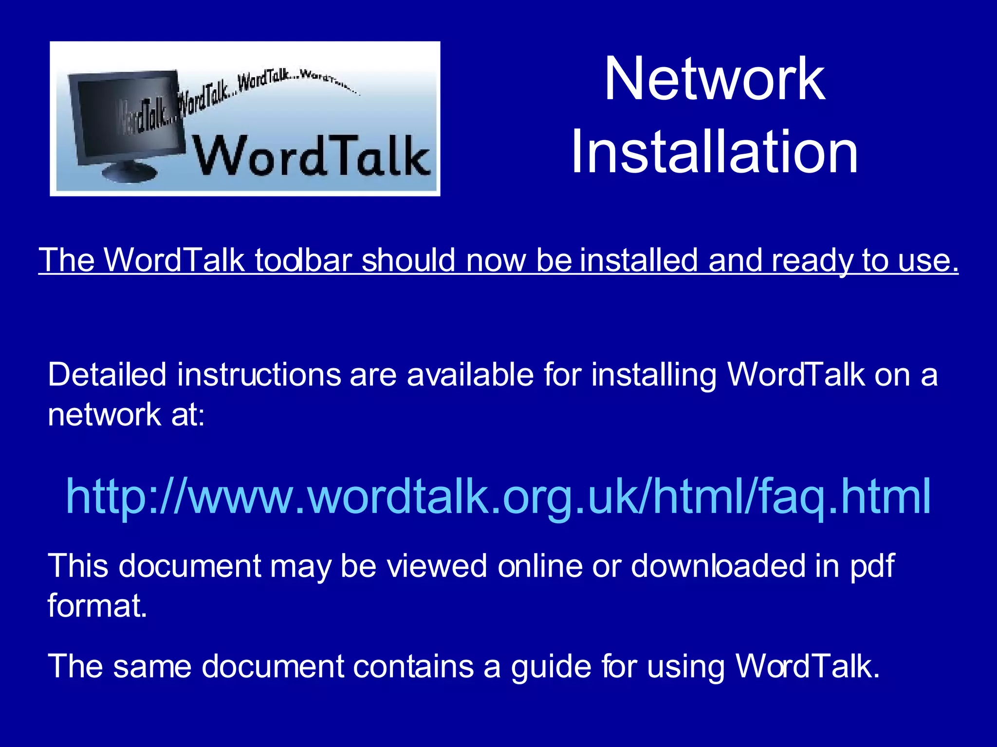 Word Talk Tutorial | PPT
