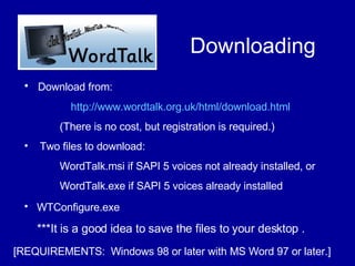 Word Talk Tutorial | PPT