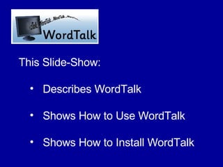 Word Talk Tutorial | PPT