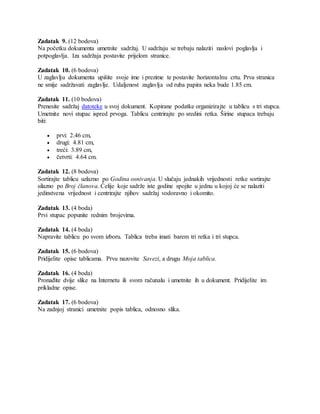 Word zadatak 1 | DOCX