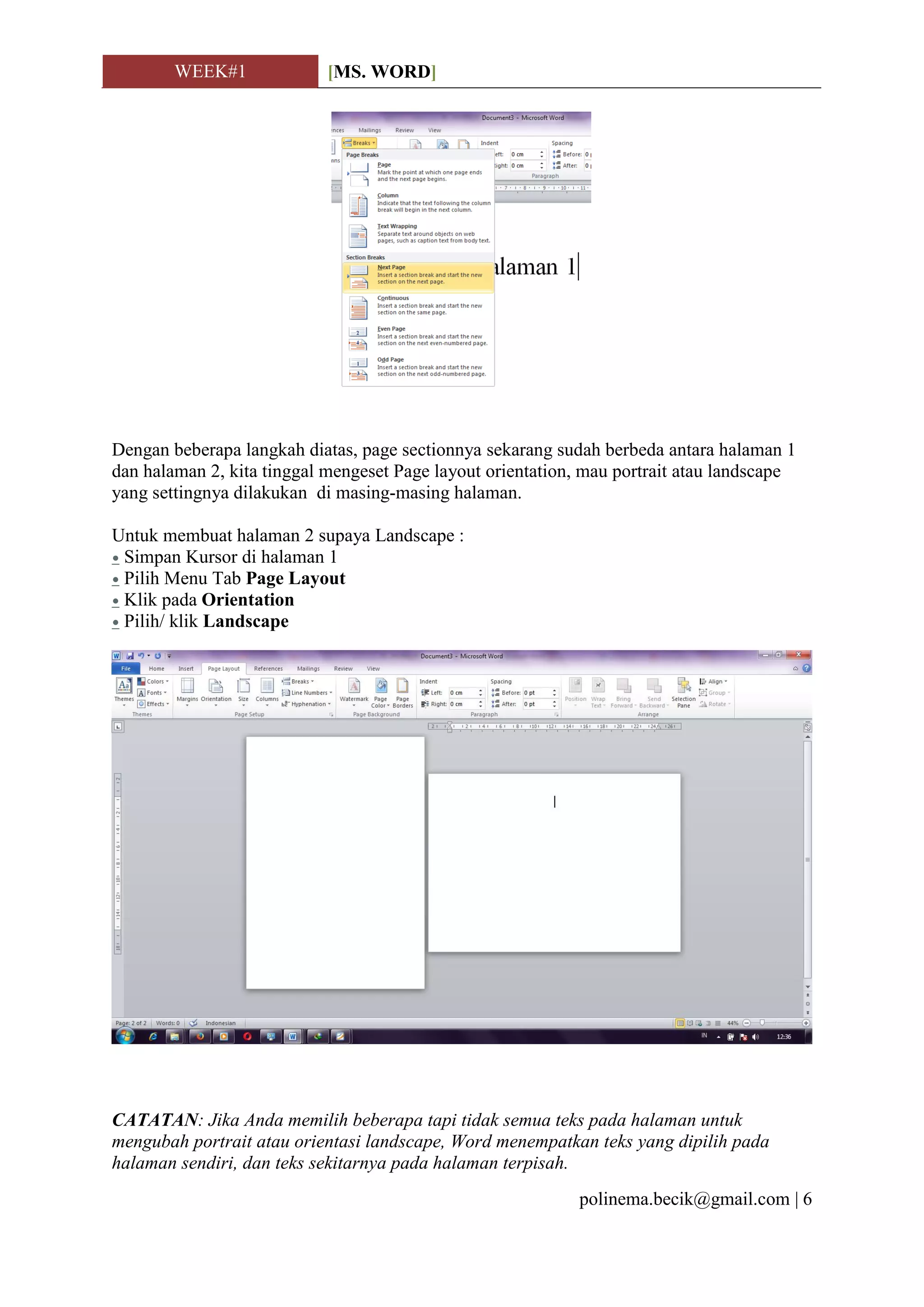 Word#1. ribbon format dokumen | PDF