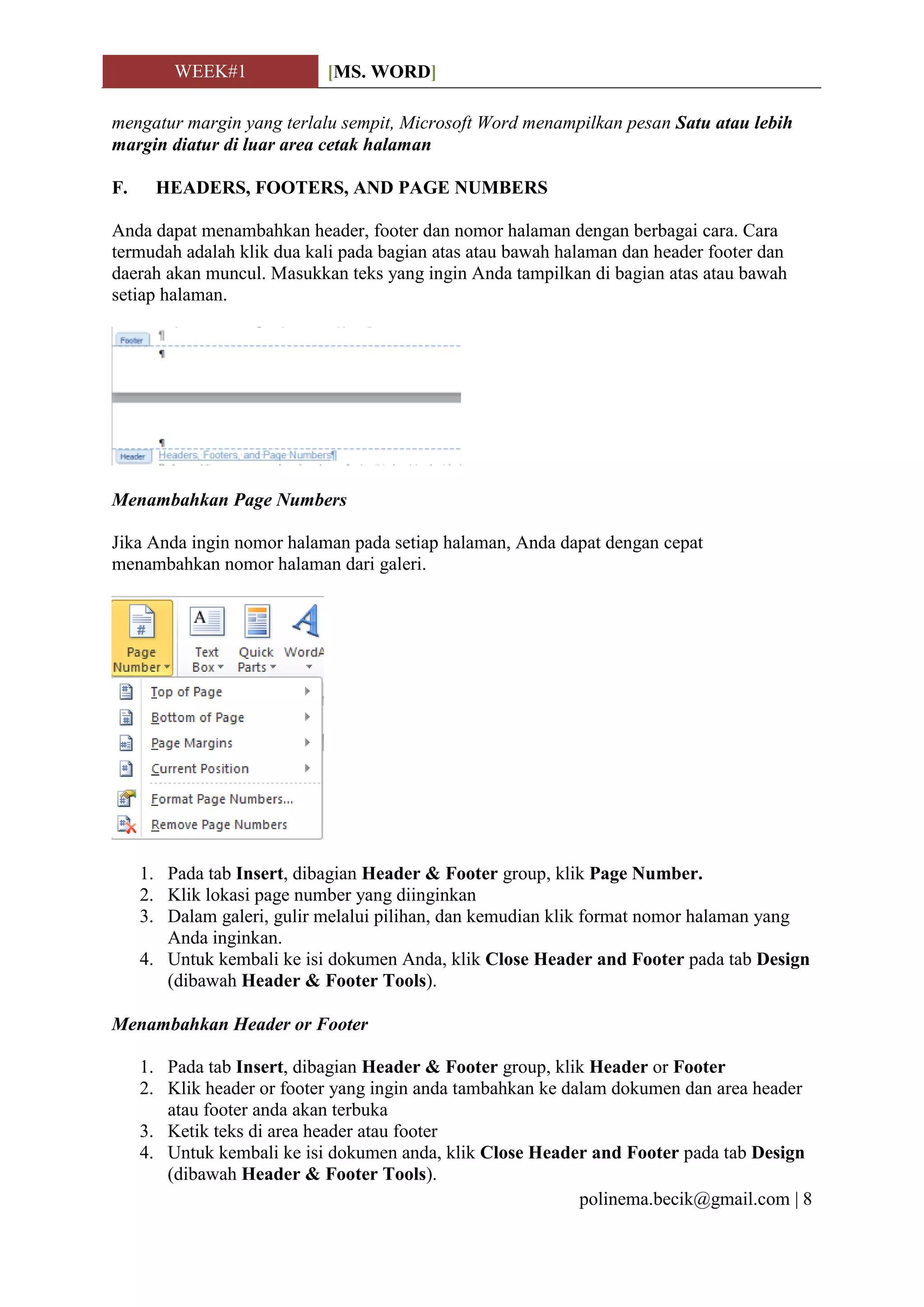 Word#1. ribbon format dokumen | PDF