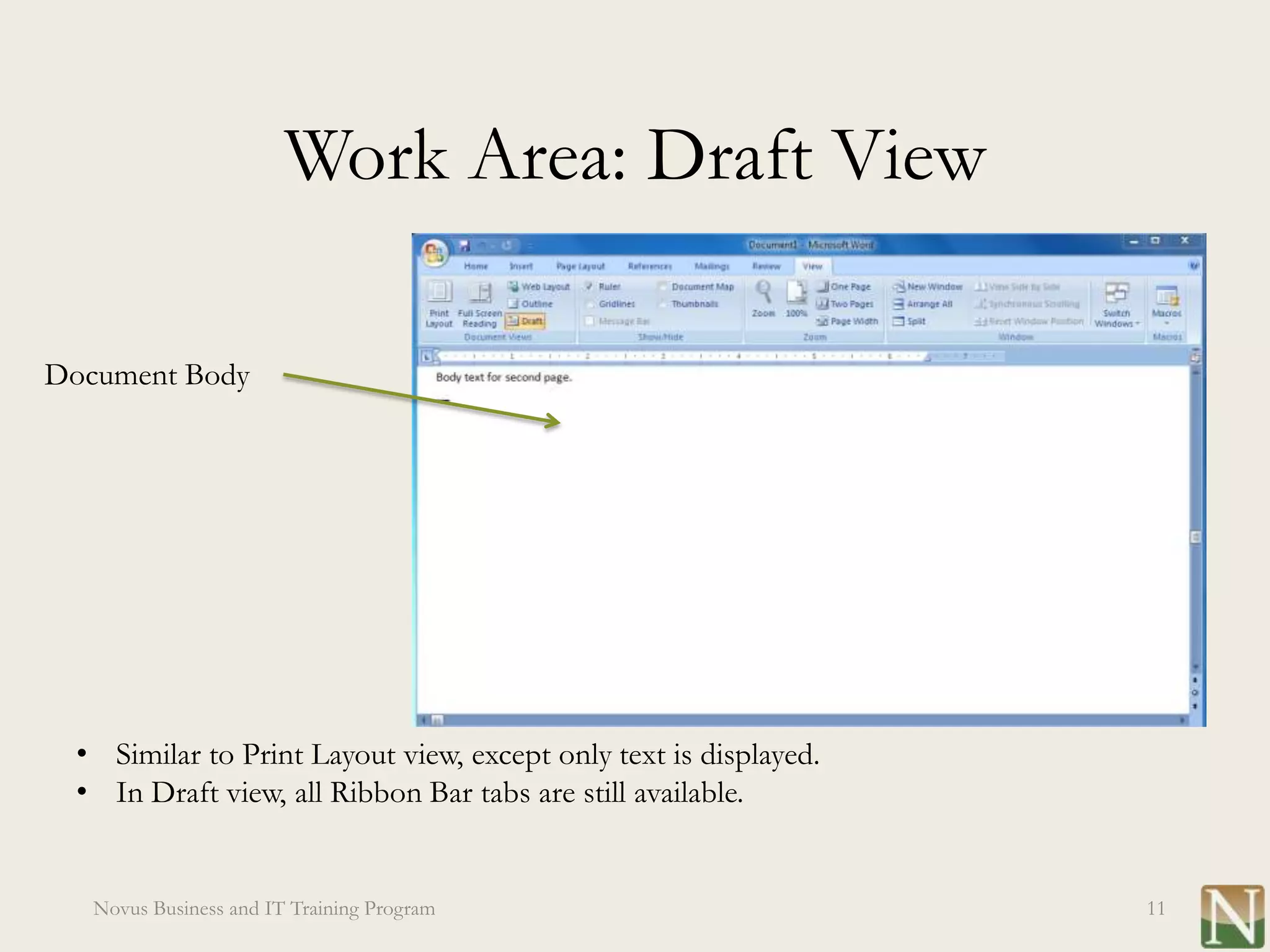 Word Lesson 1: Word Basics | PPTX